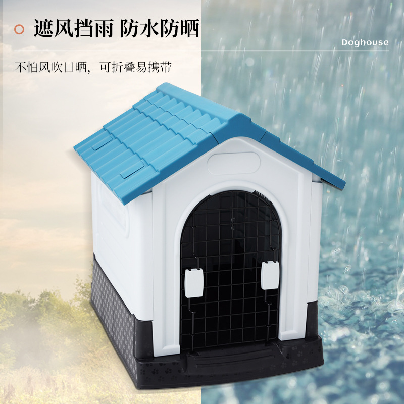 Foldable Outdoor Plastic Dog Kennel – Wellbaba – Your one-stop pet ...